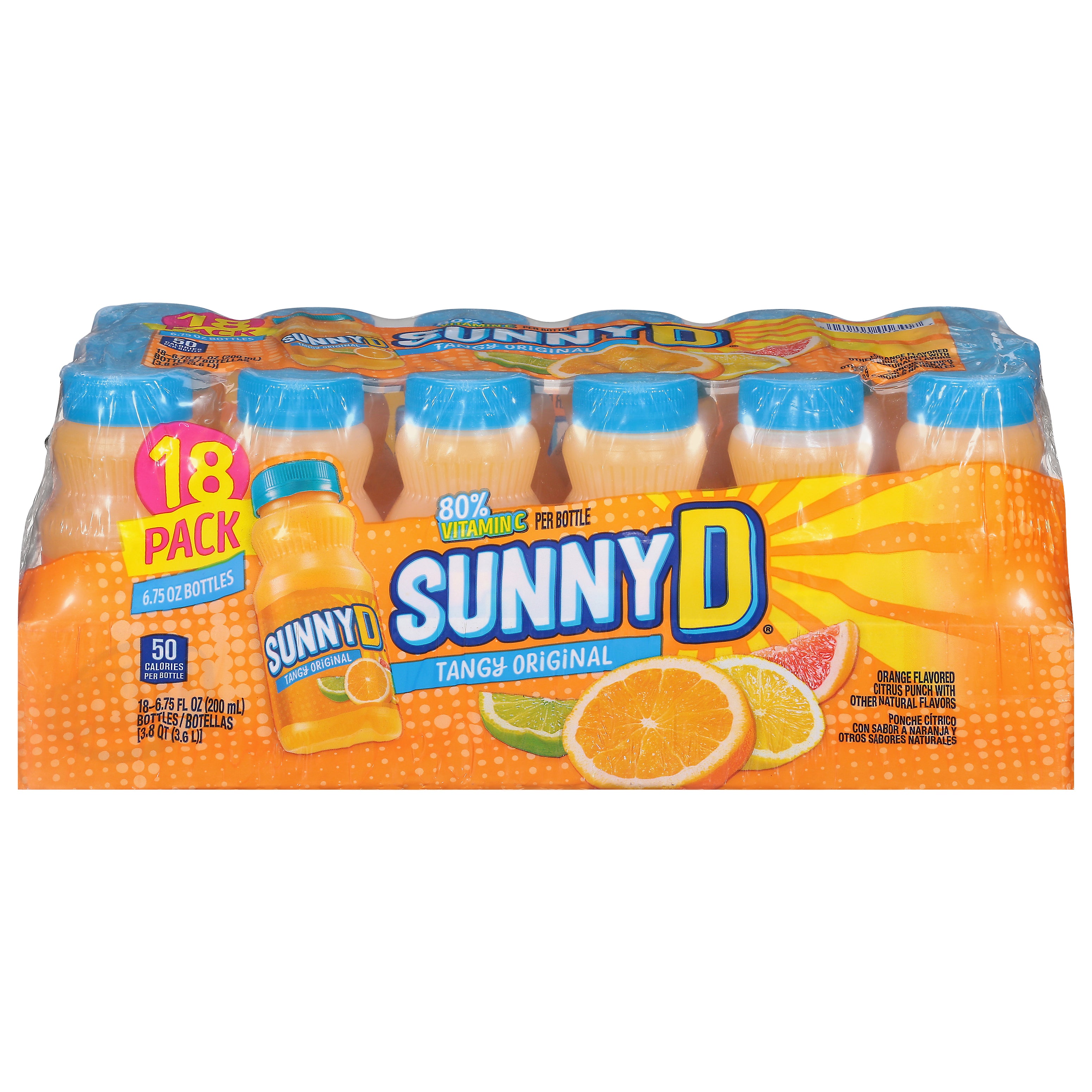 Sunny D Tangy Original Citrus Punch 18 - 6.75 fl oz Bottles – Champagne ...